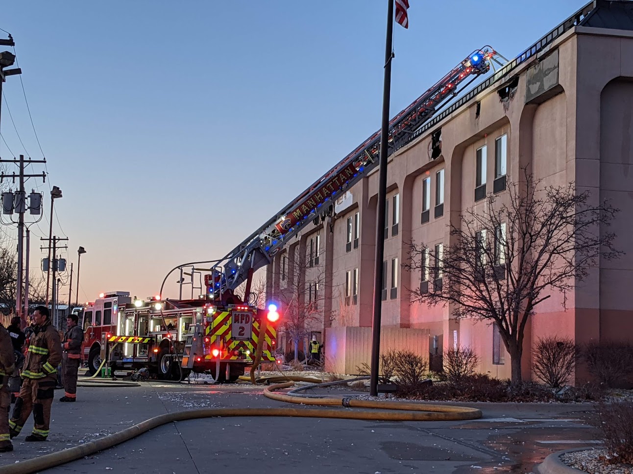 Significant damage to Hampton Inn due to fire - News Radio KMAN